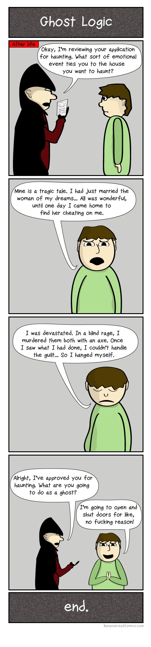 Ghosts, Man - Web Comics - 4koma comic strip, webcomics, web comics