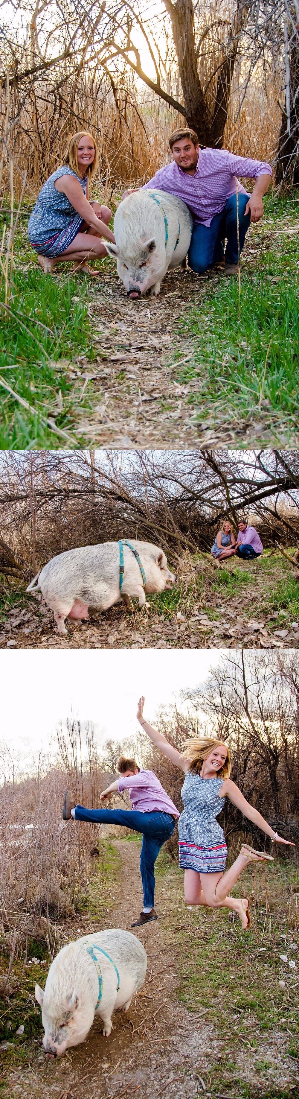 This Couple Took Engagement Photos With Their Pet Pig - I Can Has ...
