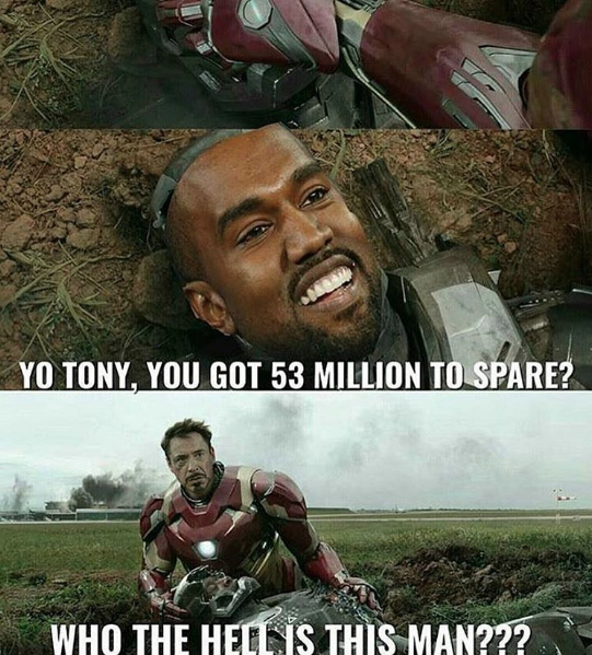That One Time Kanye Tried to Borrow Money from Tony Stark - Geek ...