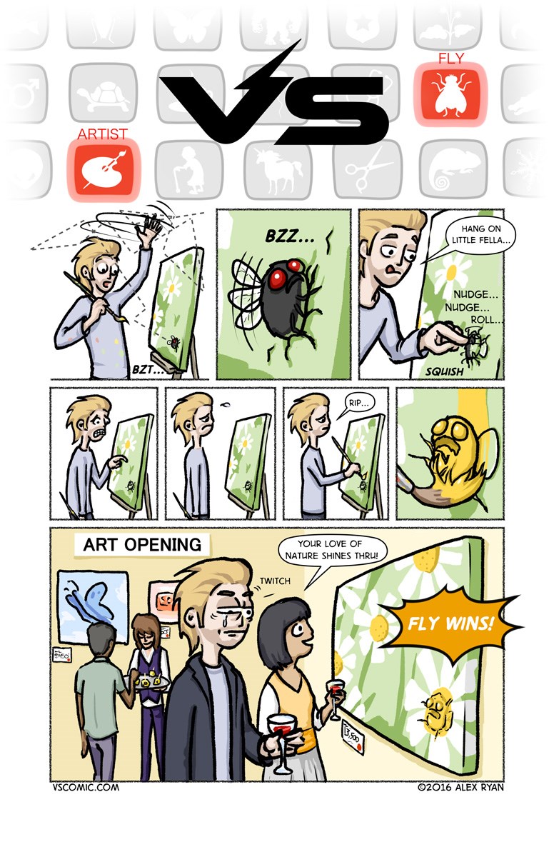 The Tortured Artist vs. The Fly - Web Comics - 4koma comic strip ...