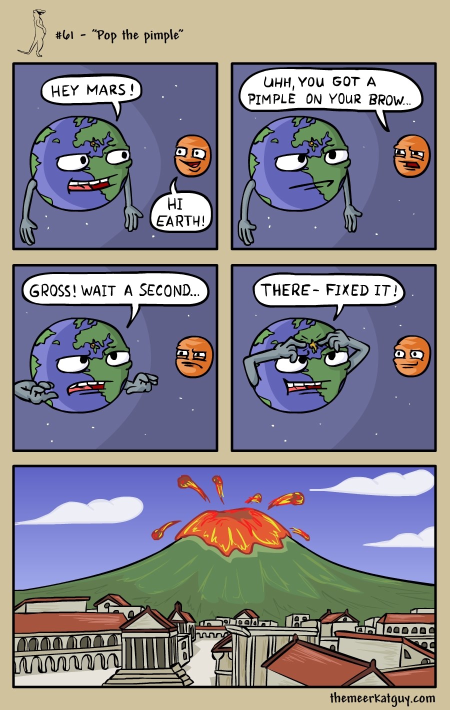 Volcano Comic Strip