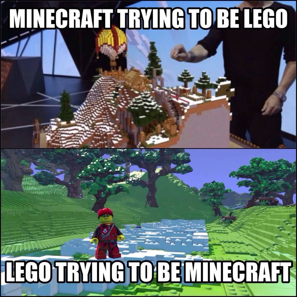 Minecraft and Lego - Video Games - video game memes, Pokémon GO