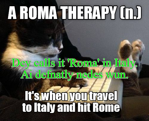 A Roma Therapy - Lolcats - lol | cat memes | funny cats | funny cat ...