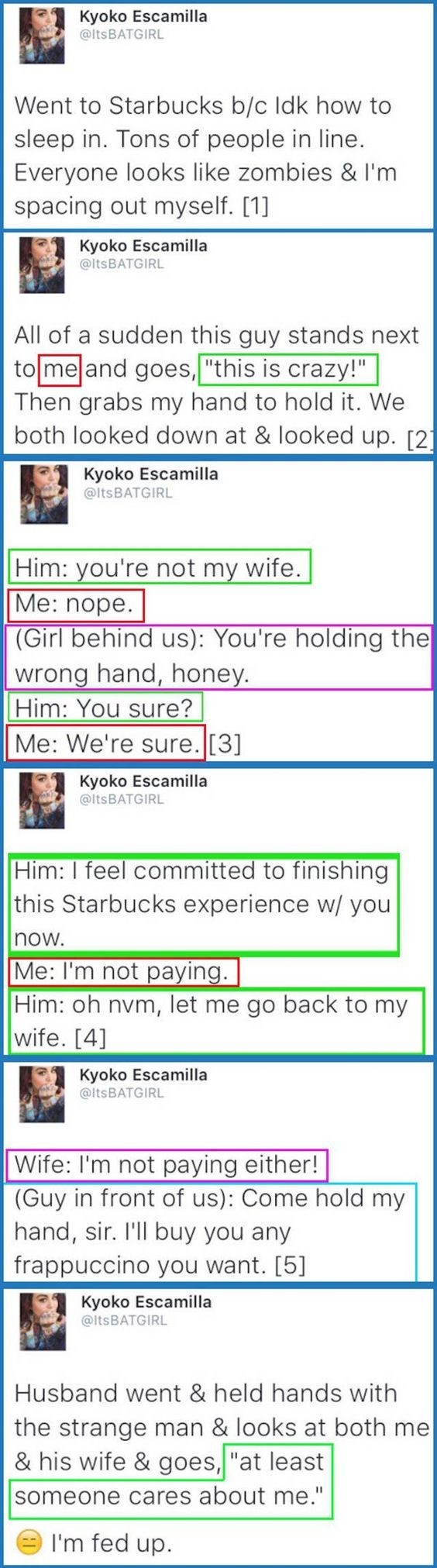 Girl Tells a 'Gripping' Story of Drama During Her Morning Coffee Run ...