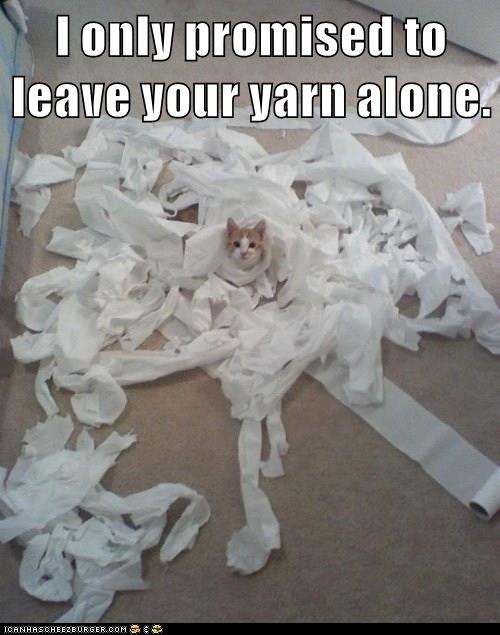 I only promised to leave your yarn alone. - Lolcats - lol | cat memes ...