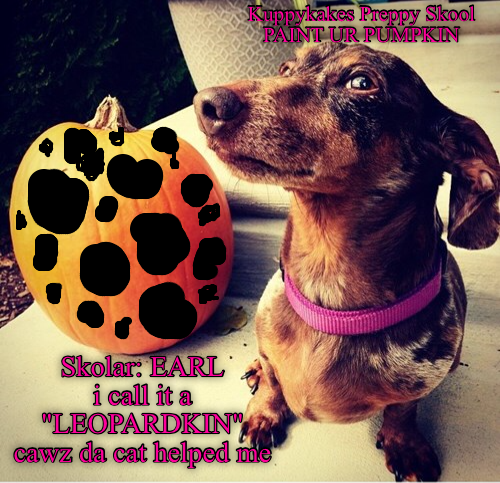 Kuppykakes Preppy Skool PAINT UR PUMPKIN - I Has A Hotdog - Dog ...