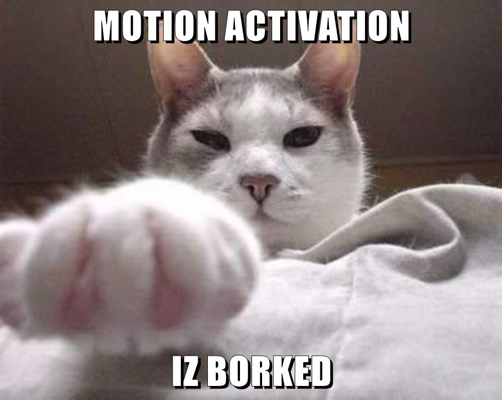 MOTION ACTIVATION IZ BORKED - Lolcats - lol | cat memes | funny cats ...