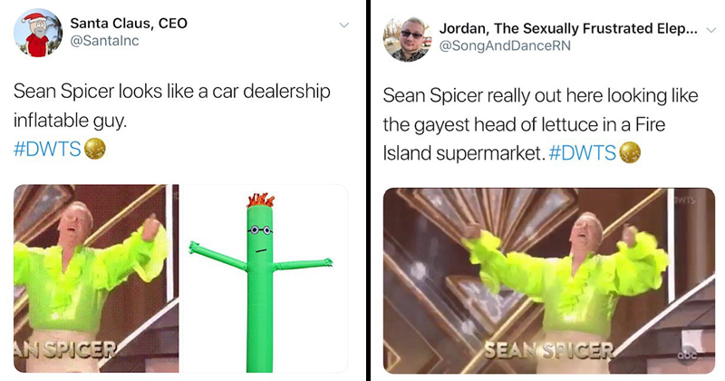 Sean Spicer Was A Neon Nightmare On Dancing With The Stars & Twitter's ...