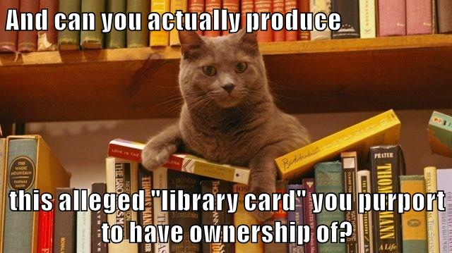"library card" - Lolcats - lol | cat memes | funny cats | funny cat ...