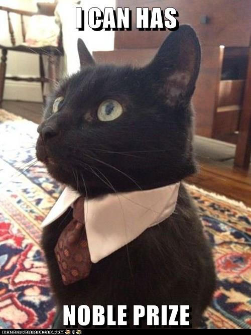 I CAN HAS NOBLE PRIZE - Lolcats - lol | cat memes | funny cats | funny ...