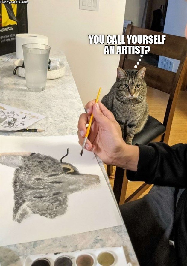 You call yourself an artist? - Lolcats - lol | cat memes | funny cats ...