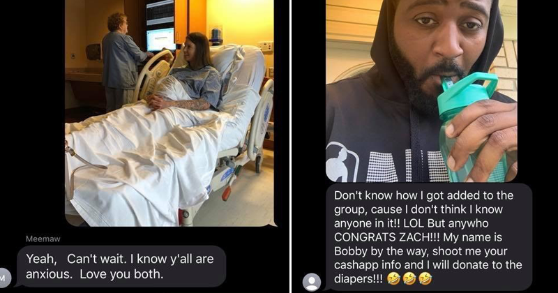 Stranger Added To Group Chat Donates Money To Expecting Couple's Diaper ...