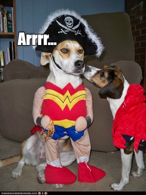 It would be 'Grrr', but for the Talk Like a Pirate Day - I Has A Hotdog ...