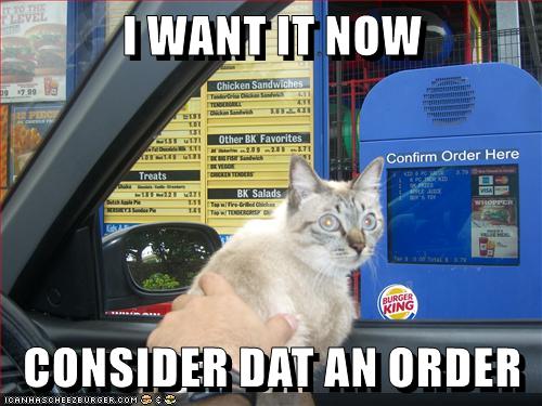 Fast food - Lolcats - lol | cat memes | funny cats | funny cat pictures ...