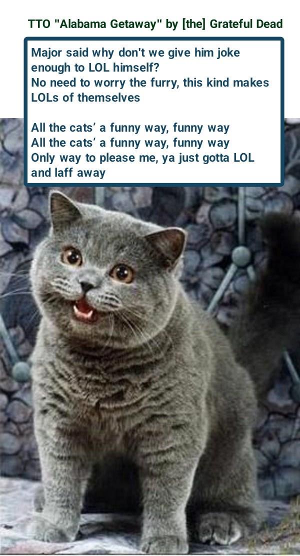 TTO "Alabama Getaway" by [the] Grateful Dead - Lolcats - lol | cat ...